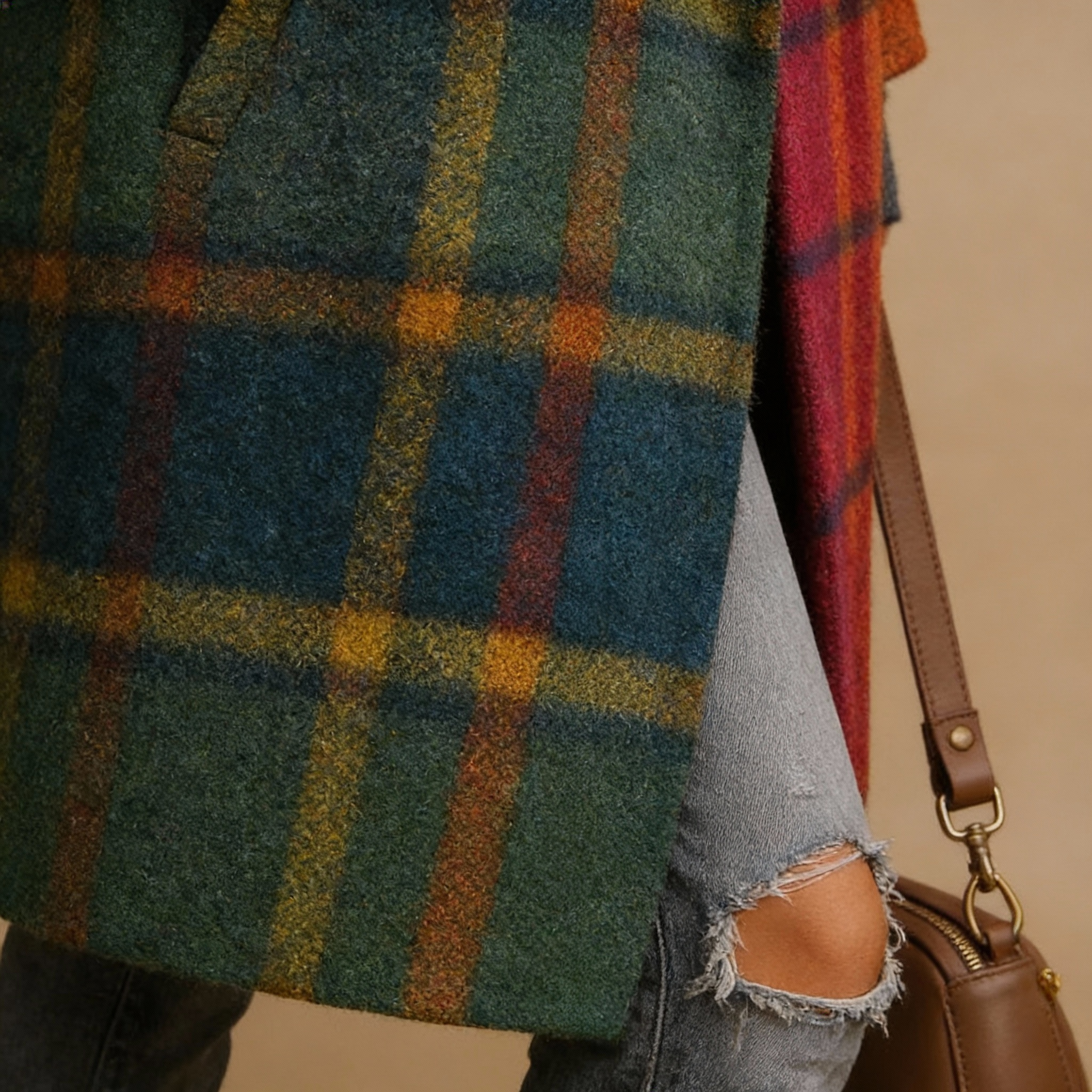 Amelia | Oversized Check Coat – Noble Society